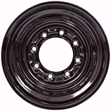 27x10.50-15 Skid Steer Wheel/Rim 8x15 - Glossy Black ...