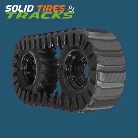 12" Skid steer over the tire rubber tracks for 12-16.5 tires XD Rubber ...
