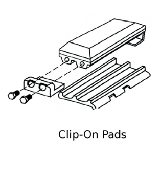 31" 800mm Clip - On Rubber Pads for Excavator Steel Tracks ...